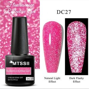 Rebellious Rose | Makeup | 6ml Hot Pink Reflective Glitter Gel Nail ...
